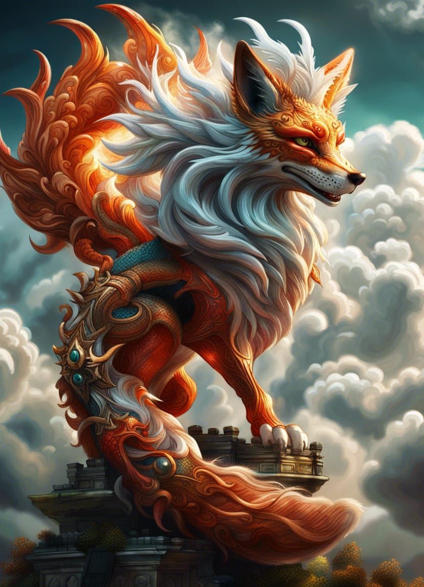 Dragon fox - AI Generated Artwork - NightCafe Creator