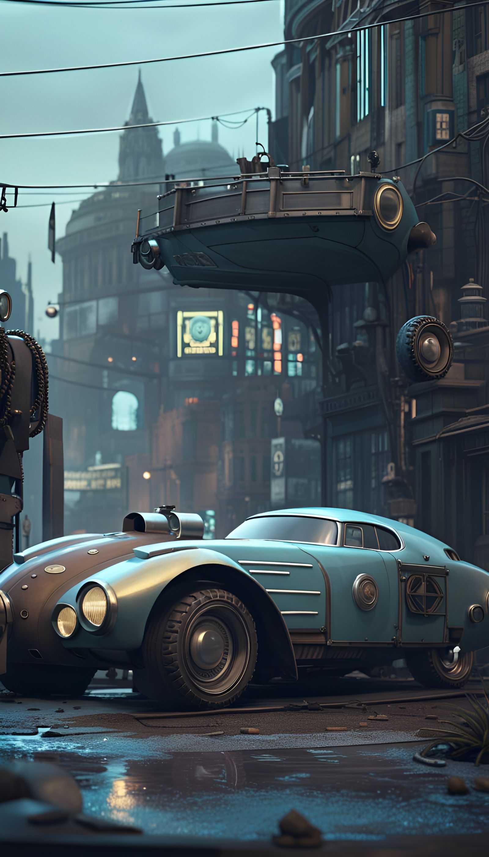 Atomic hot rod - AI Generated Artwork - NightCafe Creator