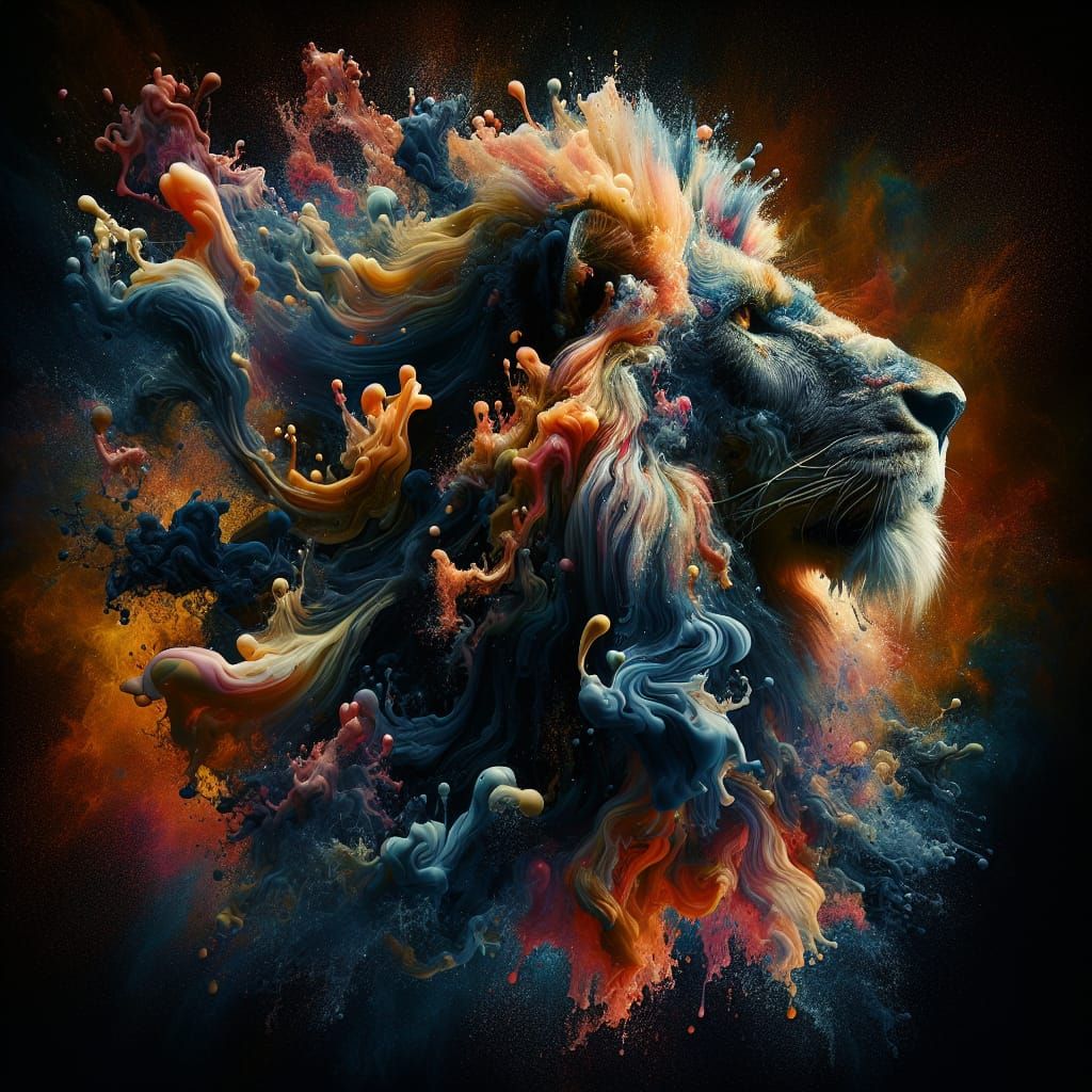 Majestic lion v2 - AI Generated Artwork - NightCafe Creator