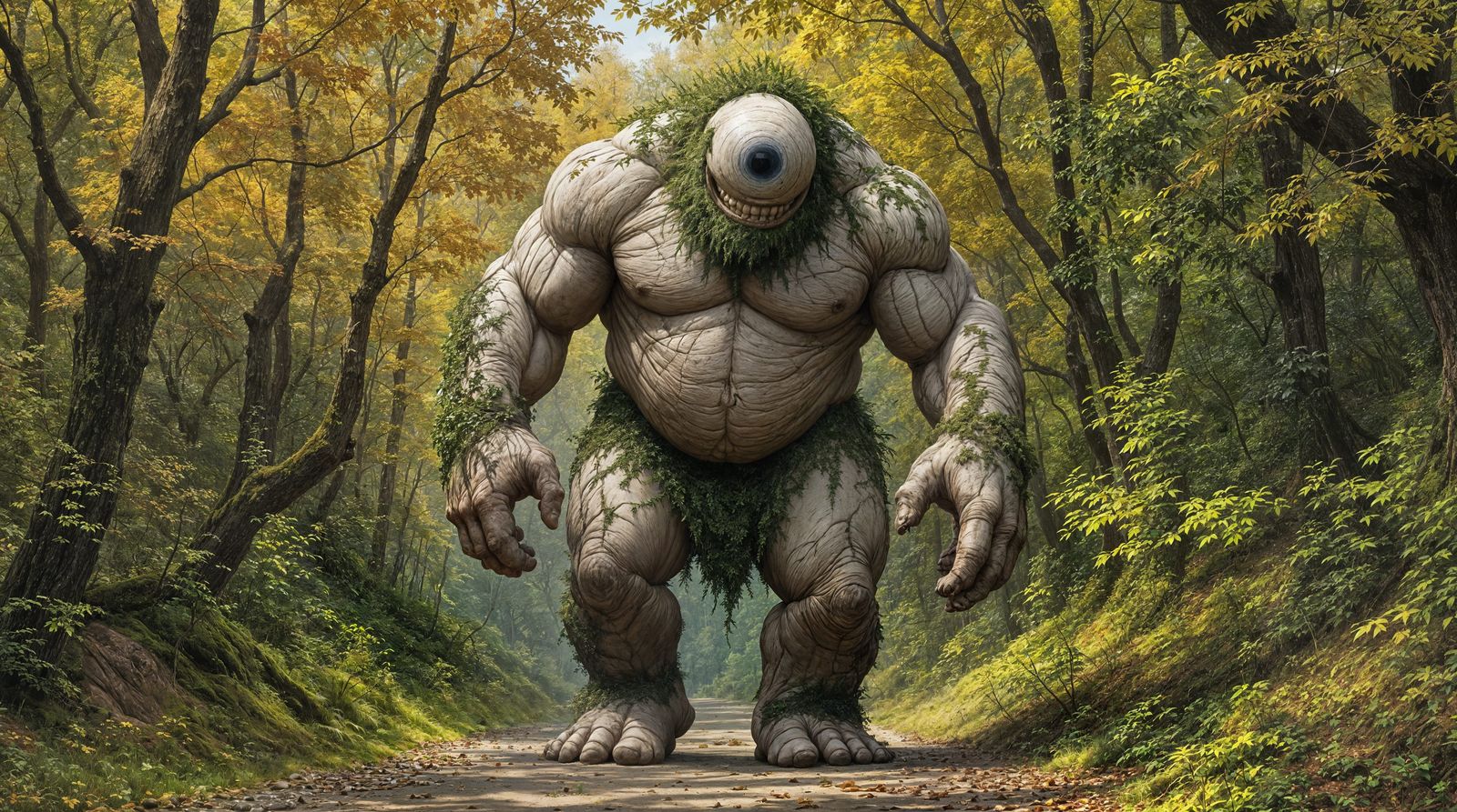 Happy Cyclops on the Trail - Neoclassic Cyclops in Forest Gl...