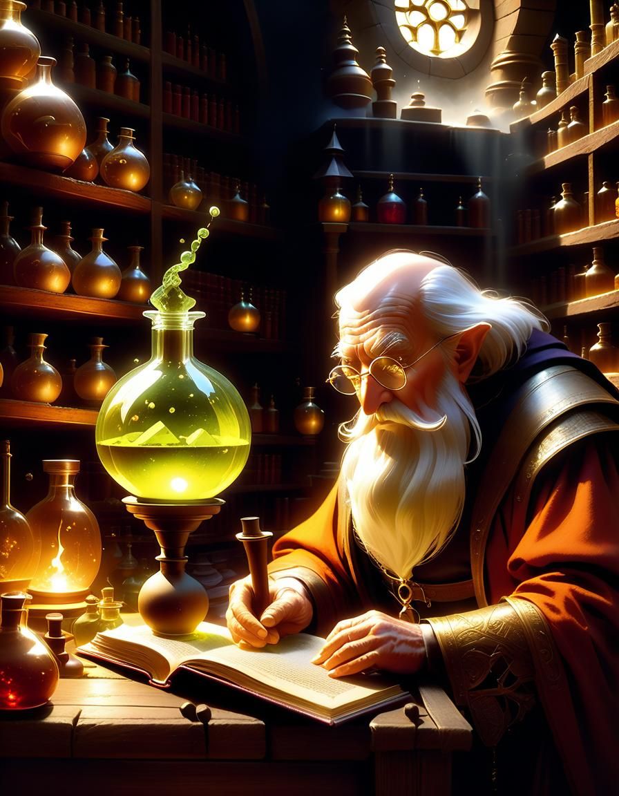 Alchemist at work - AI Generated Artwork - NightCafe Creator
