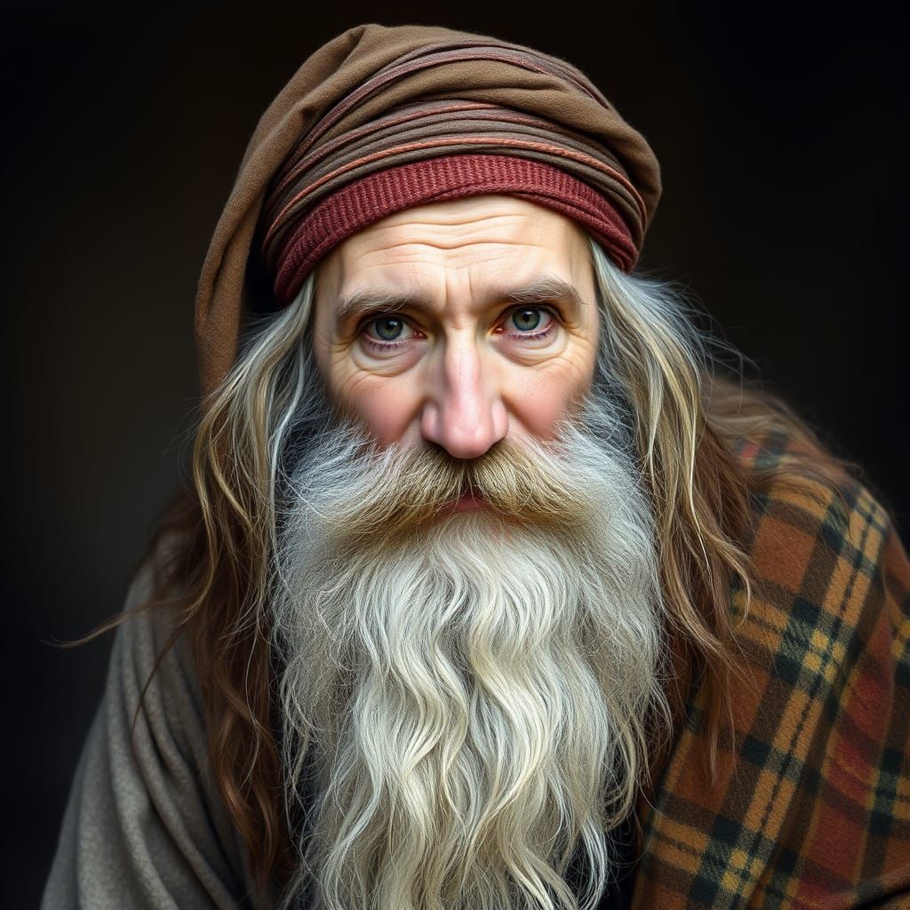"old wise bearded gypsy" - Sage Gypsy in Traditional Attire