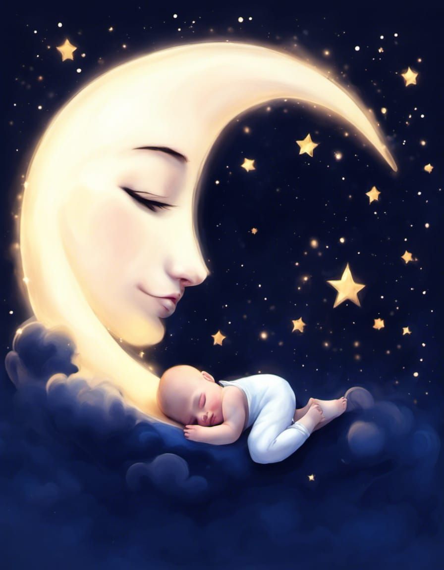 La le lu Nur der Mann im Mond schaut zu - AI Generated Artwork ...