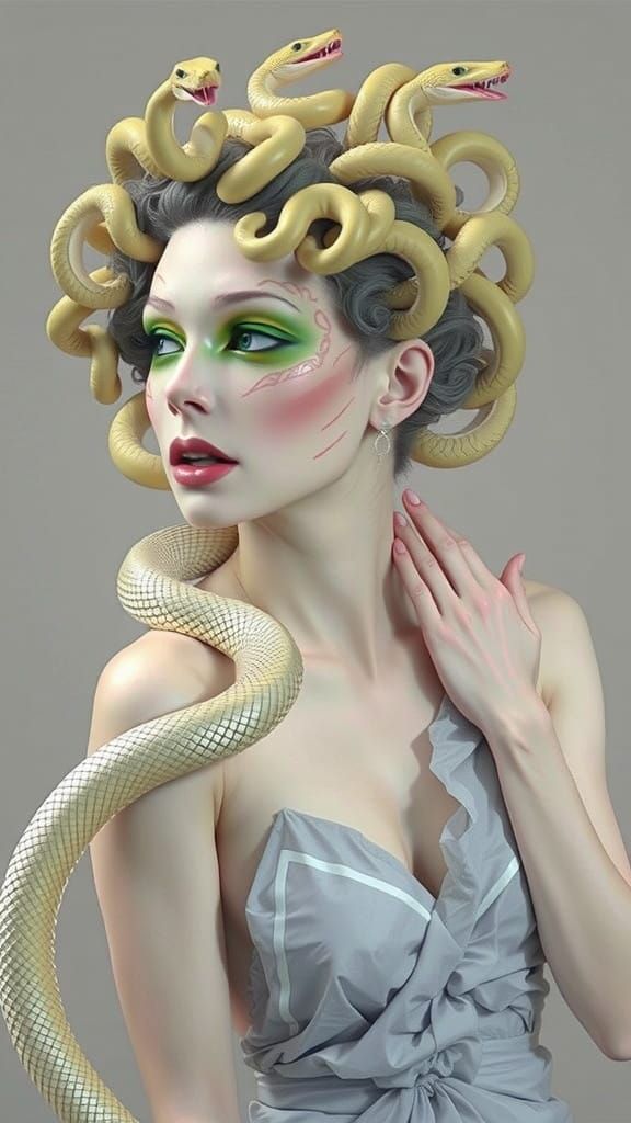 Euryale - Medusa Goddess Model Exudes Beauty and Fierce Sty...