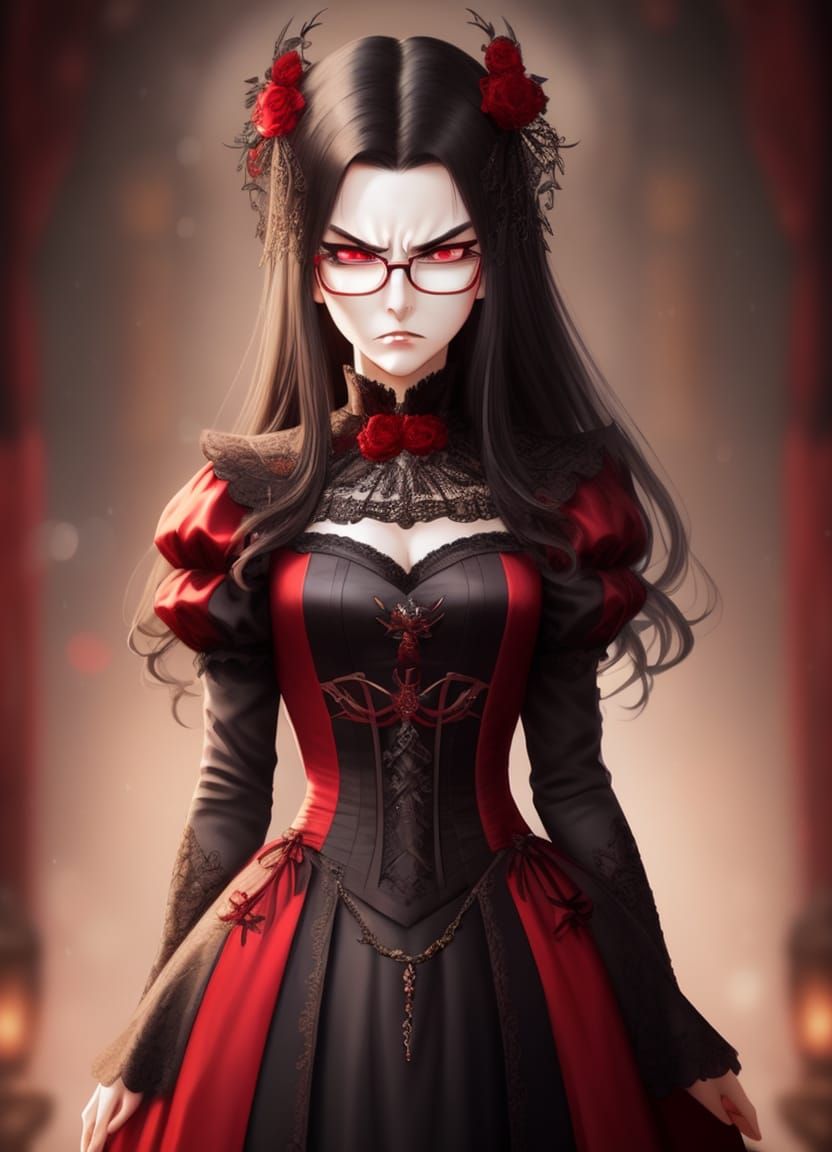 Angry Victorian Vampire Lady - AI Generated Artwork - NightCafe Creator