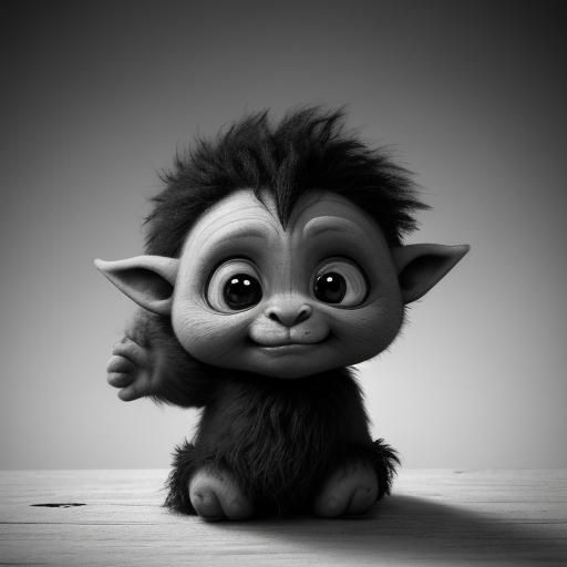 funny cute little baby troll - AI Generated Artwork - NightCafe Creator