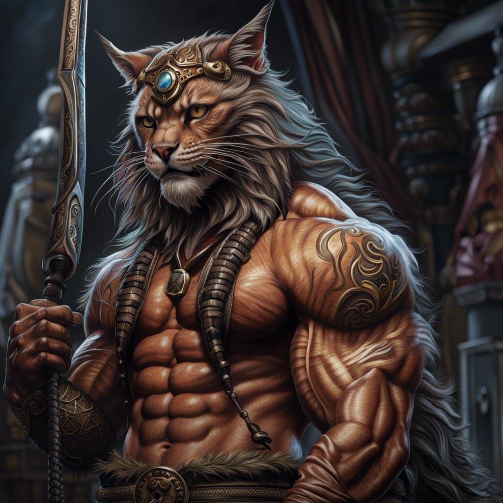 It’s no myth XII: Werecat - AI Generated Artwork - NightCafe Creator