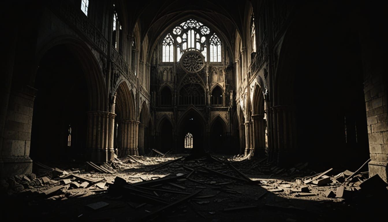 ruined cathedral, abandoned places