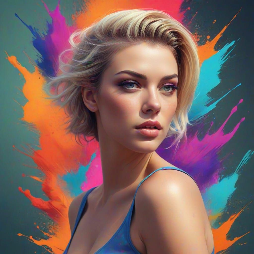 Ana Hickmann - Polychromatic Digital Graffiti Art Inspired b...
