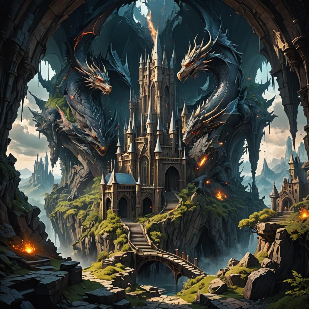 Dragons Keep - AI Generated Artwork - NightCafe Creator