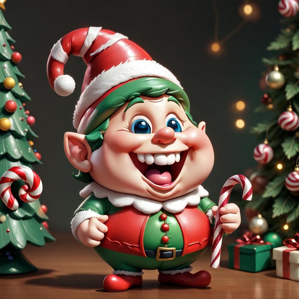 Chubby little impish Christmas elf - AI Generated Artwork - NightCafe ...