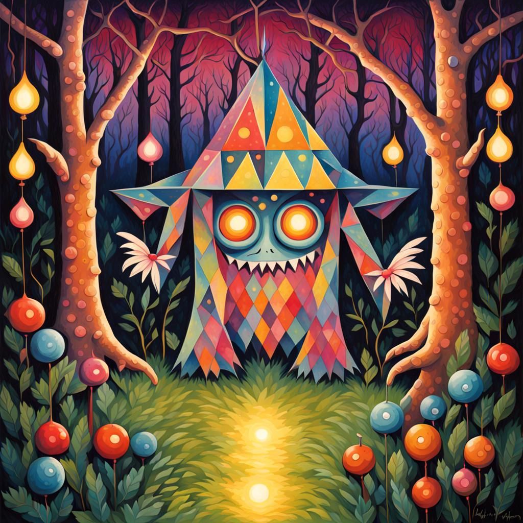 INKY monster :: GALLOWS garden :: fairy lights :: scary :: FOLKLORE ...