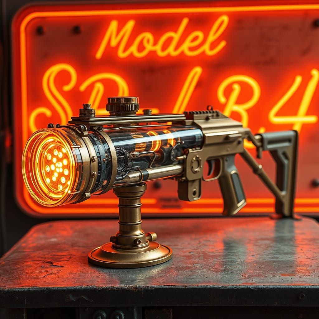 The SP-LR4 - Laser Scatter Gun - Steampunk Laser Rifle with ...