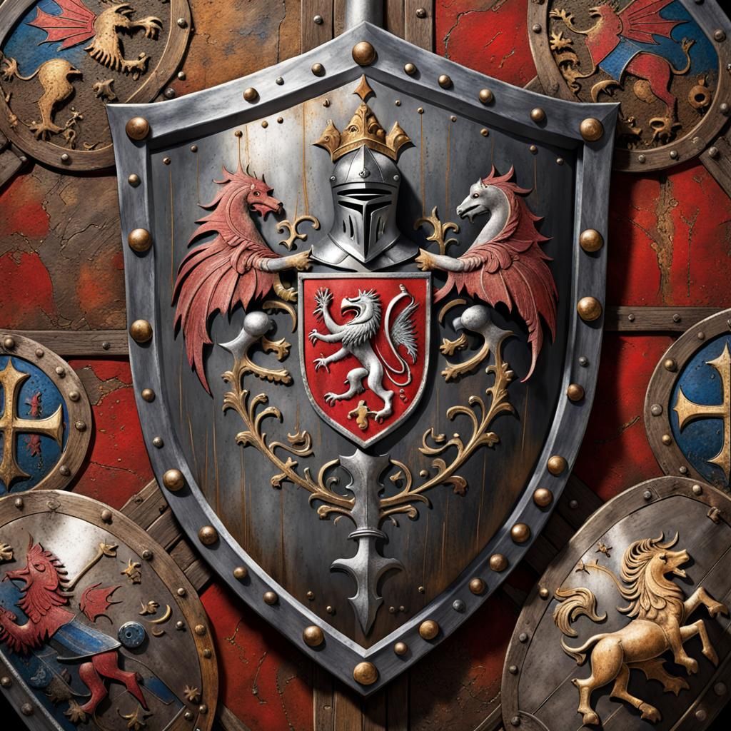 Shields of Noble Lineage 14 - AI Generated Artwork - NightCafe Creator