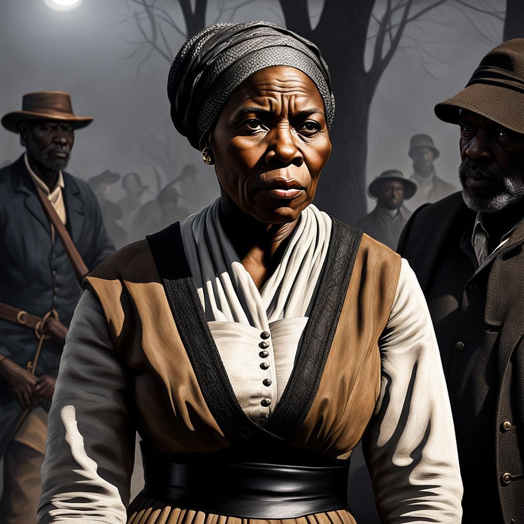 Harriet Tubman guiding people to freedom - AI Generated Artwork ...