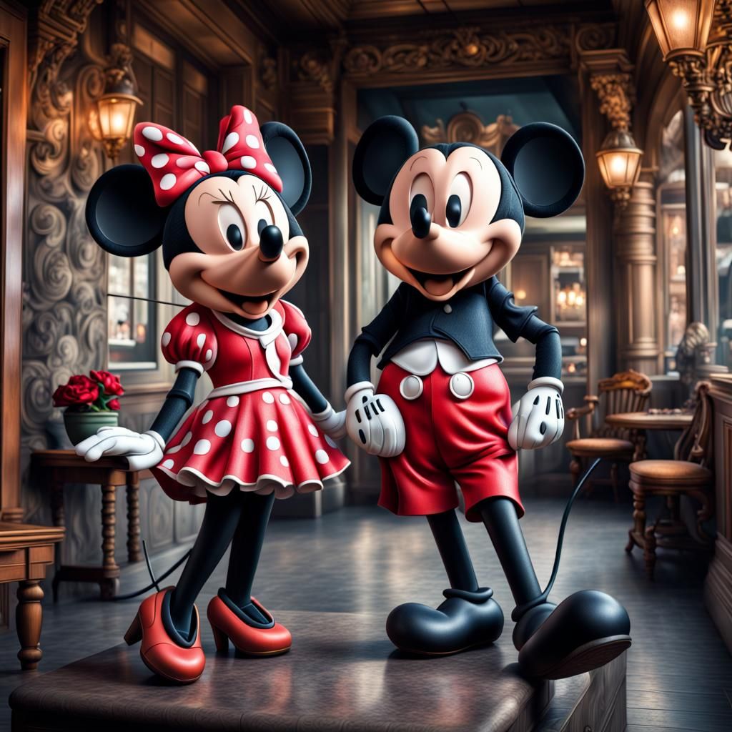 Mickey And Minnie Mouse - AI Generated Artwork - NightCafe Creator