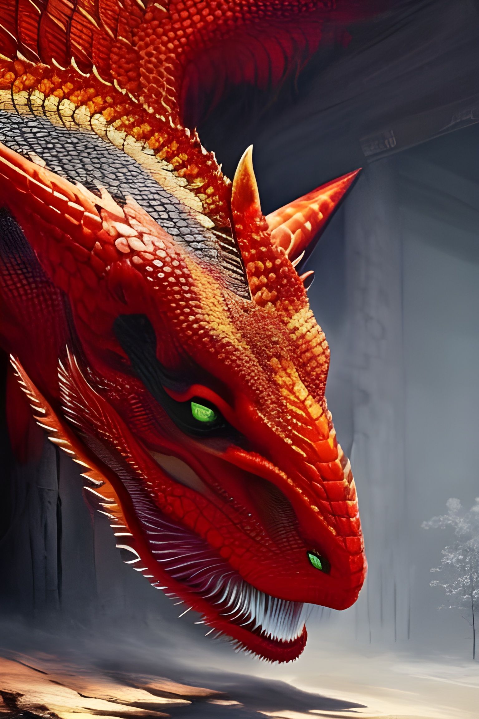 The Red Dragon - AI Generated Artwork - NightCafe Creator