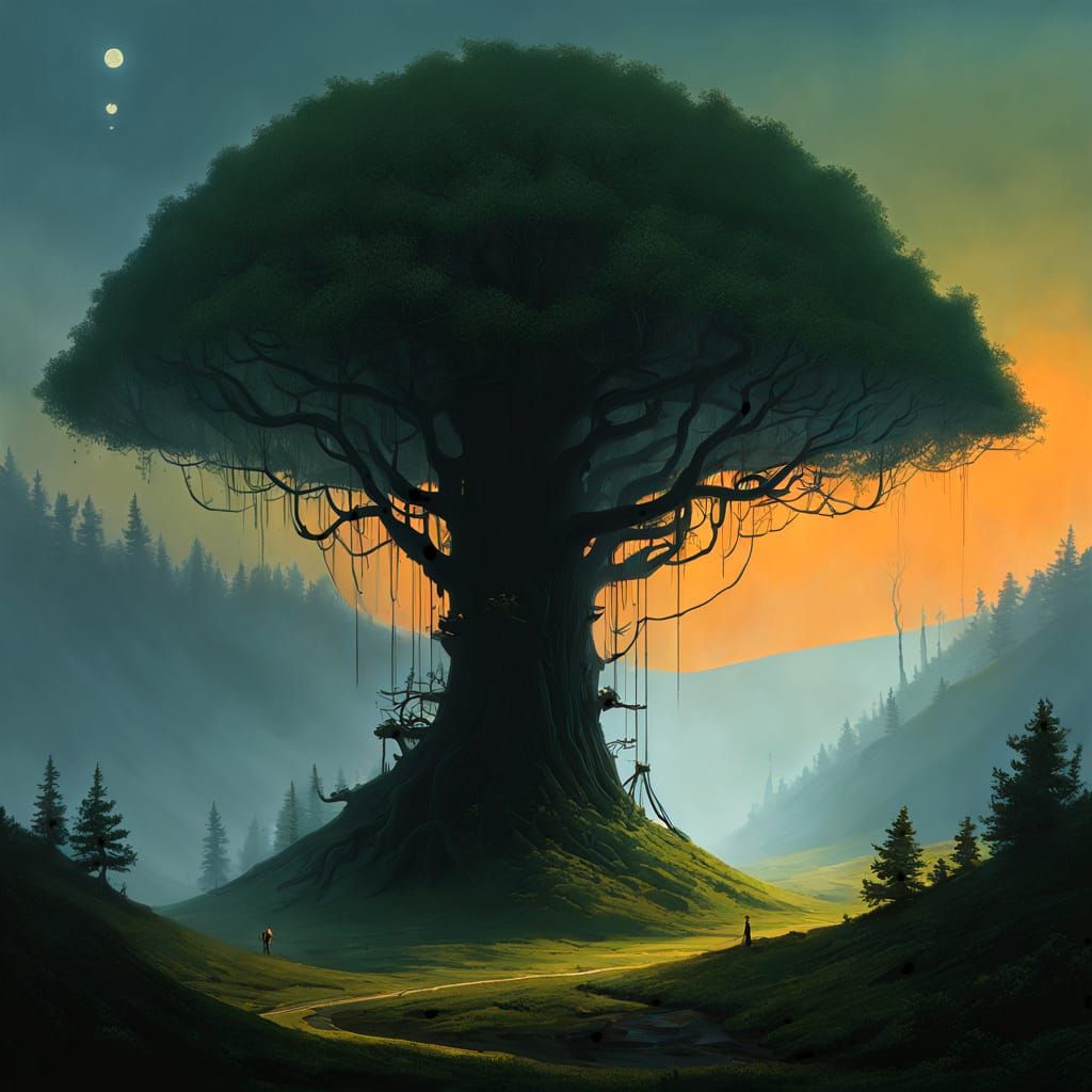 Eldritch forest - Ethereal Forests in an Eldritch Nightmare