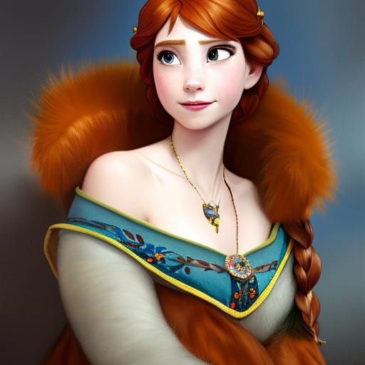 Princess anna portrait - AI Generated Artwork - NightCafe Creator