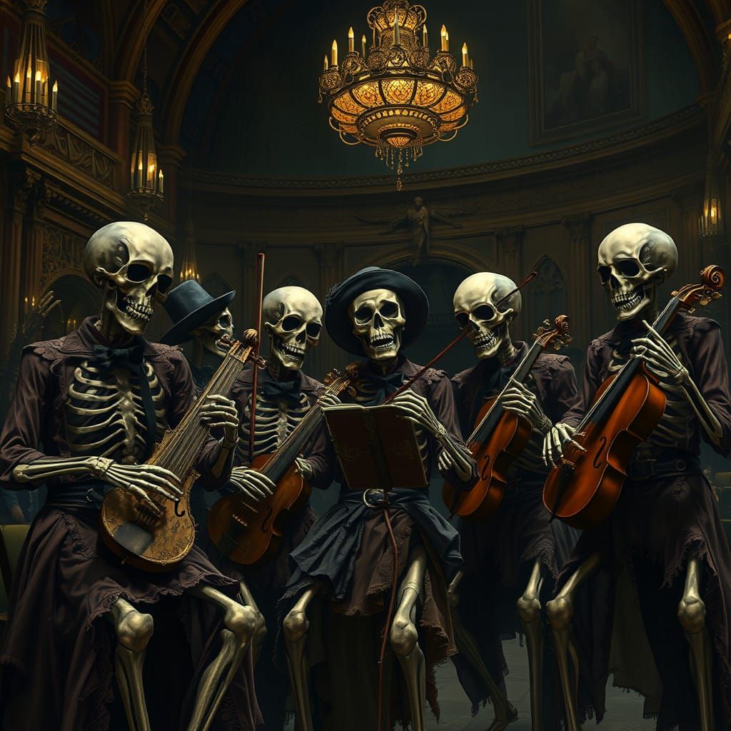 Musical band of skeletons - Musical band of skeletons