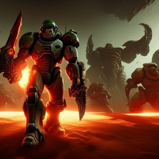 the doom slayer - AI Generated Artwork - NightCafe Creator