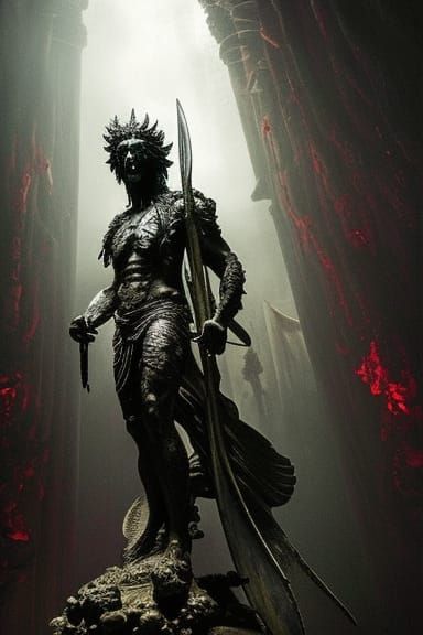 Statue of Underworld Demon Warrior - AI Generated Artwork - NightCafe ...