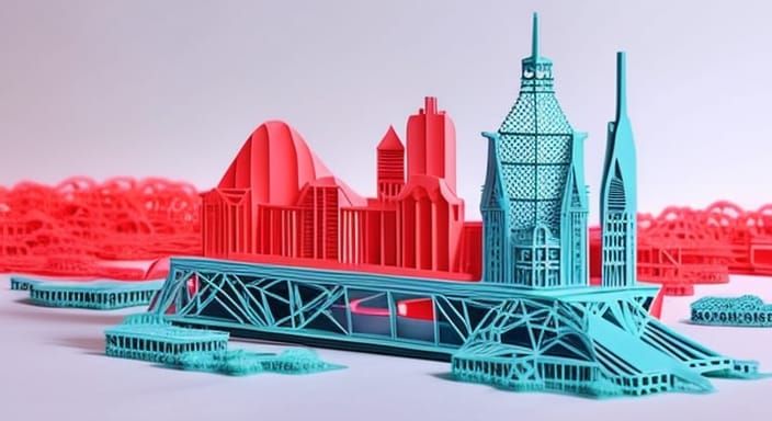 City Skyline Paper Model - AI Generated Artwork - NightCafe Creator