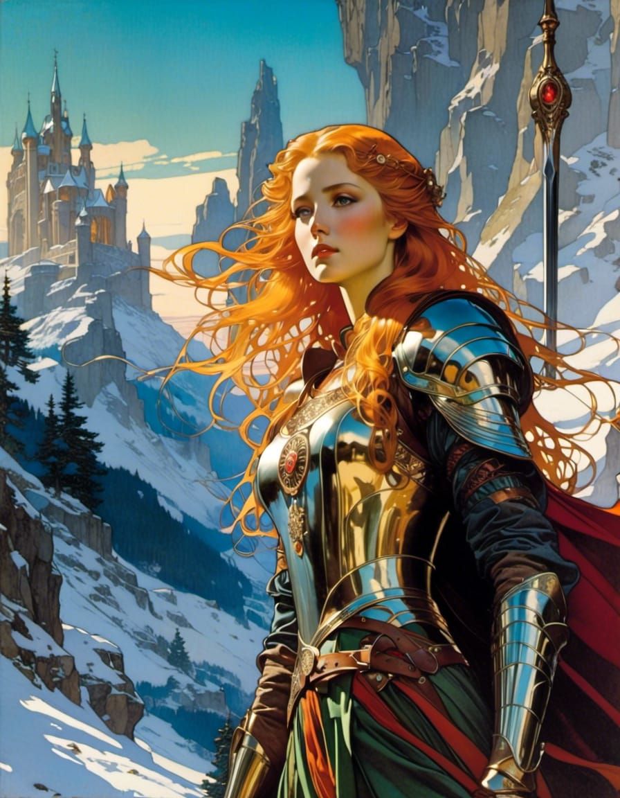 Oil Painting_deep color-Fantasy Illustration_collage, style Of Michael ...