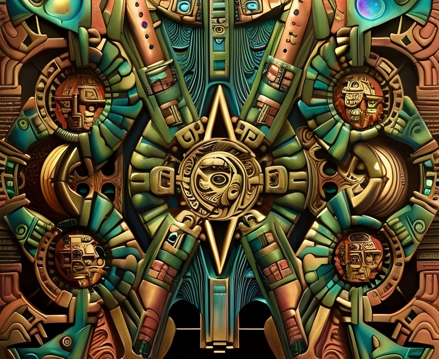 Abstract geometric mech psy-art 20may23 - AI Generated Artwork ...