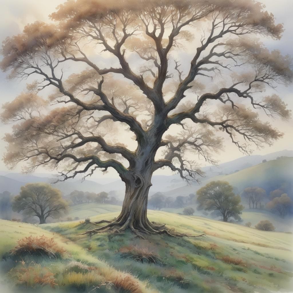 Large oak tree - AI Generated Artwork - NightCafe Creator