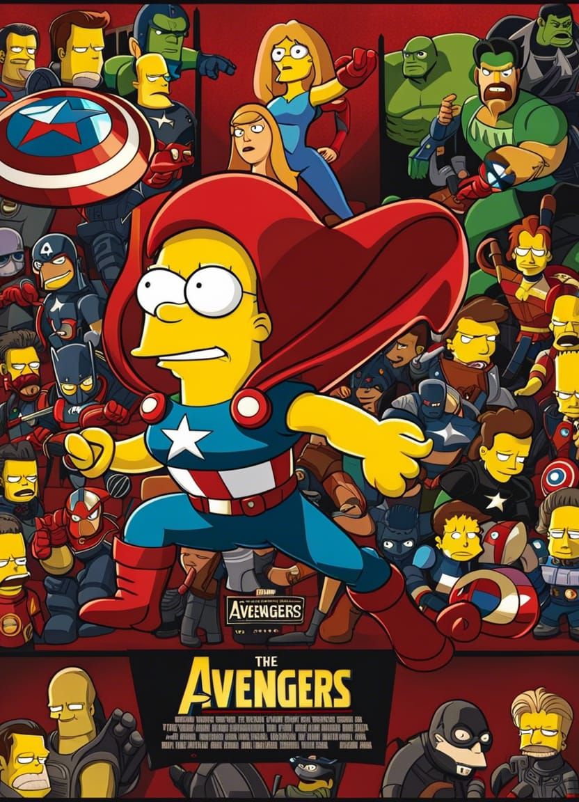 The Avengers Animated As Simpsons Characters - AI Generated Artwork ...