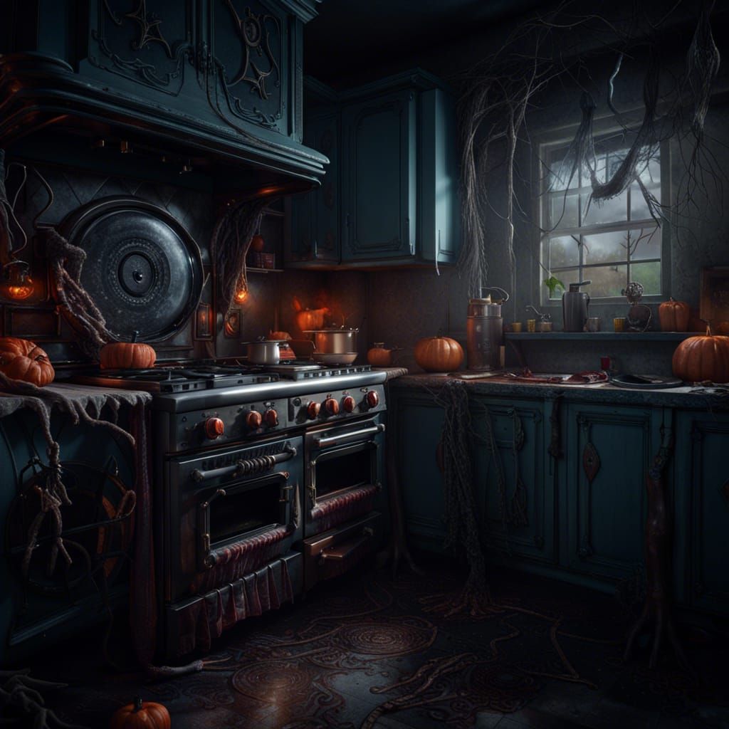 spooky scary freaky kitchen appliances - AI Generated Artwork ...