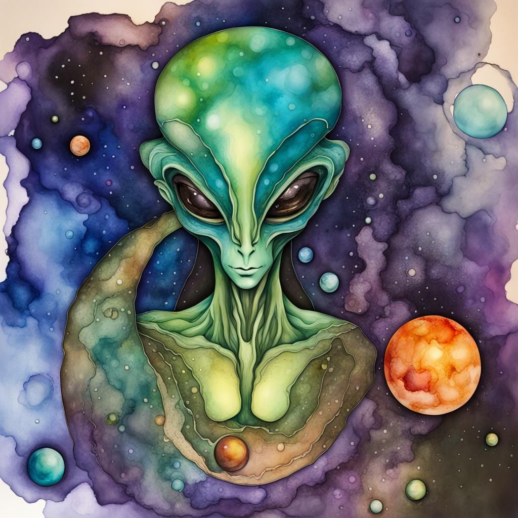 ALIEN BEING A22 - AI Generated Artwork - NightCafe Creator