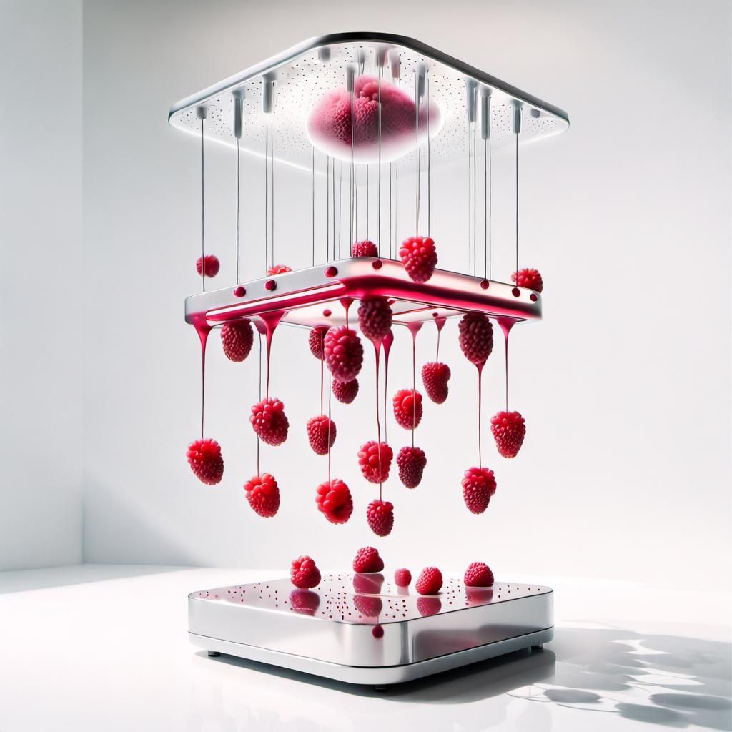 Suspended Raspberries - AI Generated Artwork - NightCafe Creator