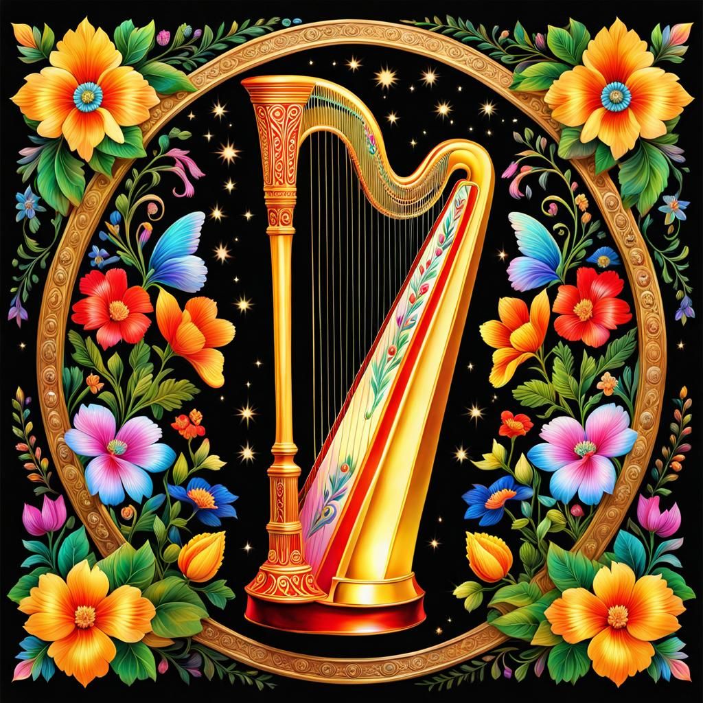 Magical Harp 2 - AI Generated Artwork - NightCafe Creator
