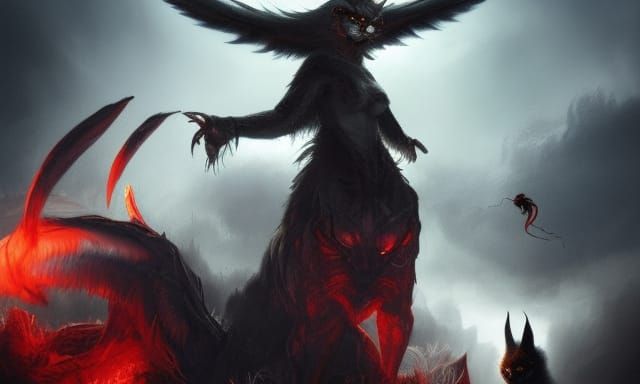 Cats domain over hell - AI Generated Artwork - NightCafe Creator