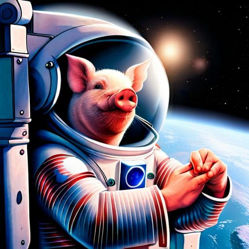 Pigs in Space - AI Generated Artwork - NightCafe Creator