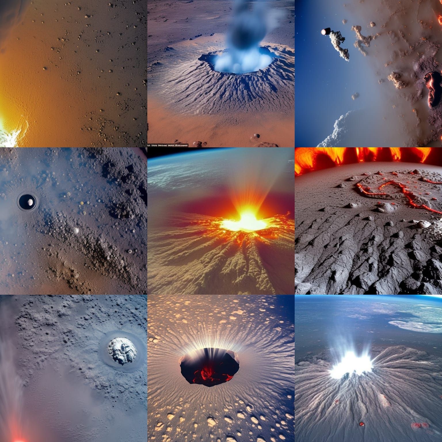 Landscapes of Meteor Strikes - AI Generated Artwork - NightCafe Creator