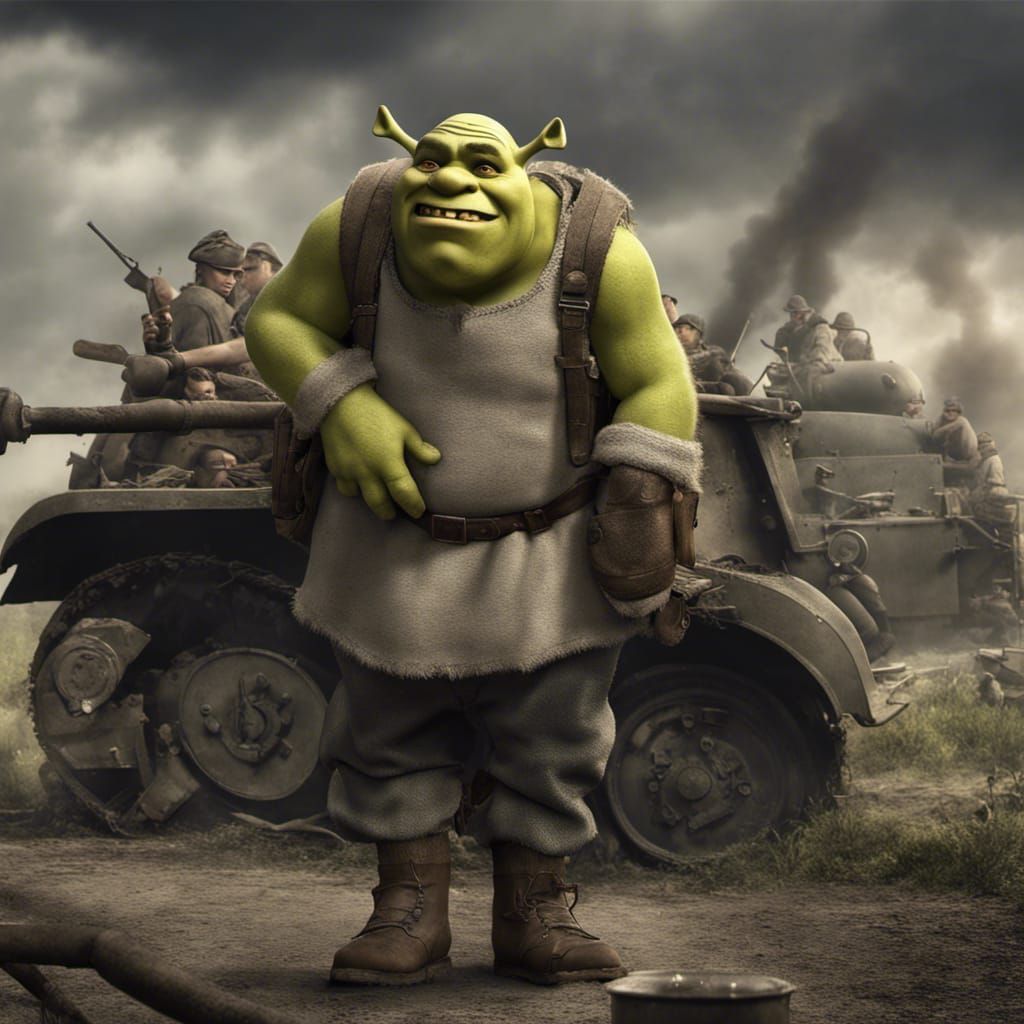 Shrek during World War Two - AI Generated Artwork - NightCafe Creator