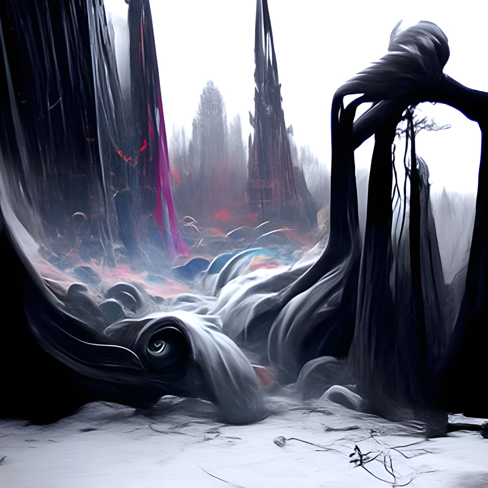 spiraling into nothingness - AI Generated Artwork - NightCafe Creator