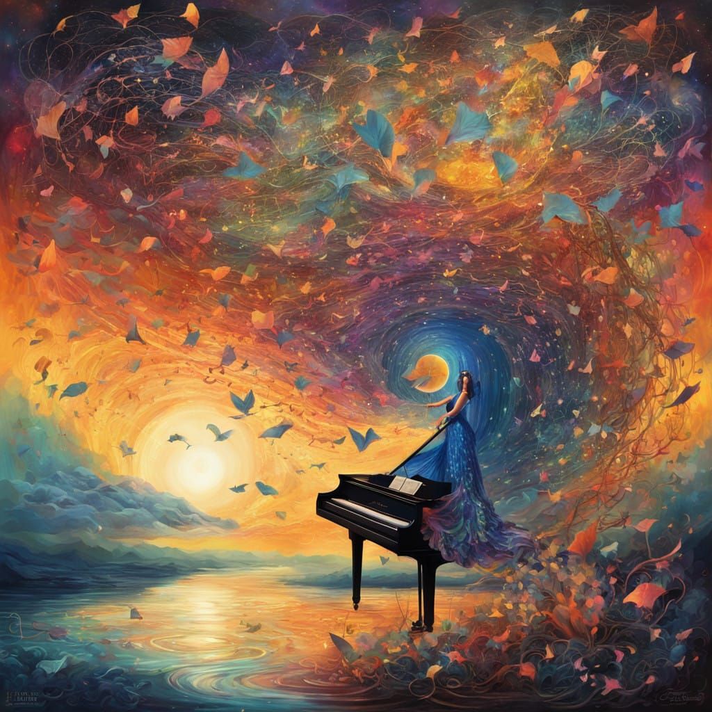 Surreal Bio Art Digital Masterpiece of Singer in S... - AI Art