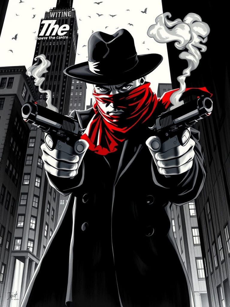 Vintage Comic Book Cover Art in Classic Black and ... - AI Art