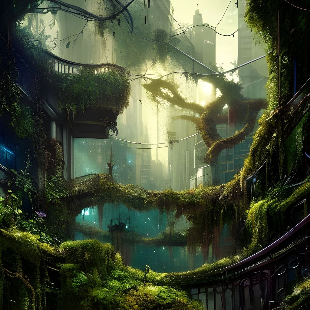 Overgrown City - AI Generated Artwork - NightCafe Creator