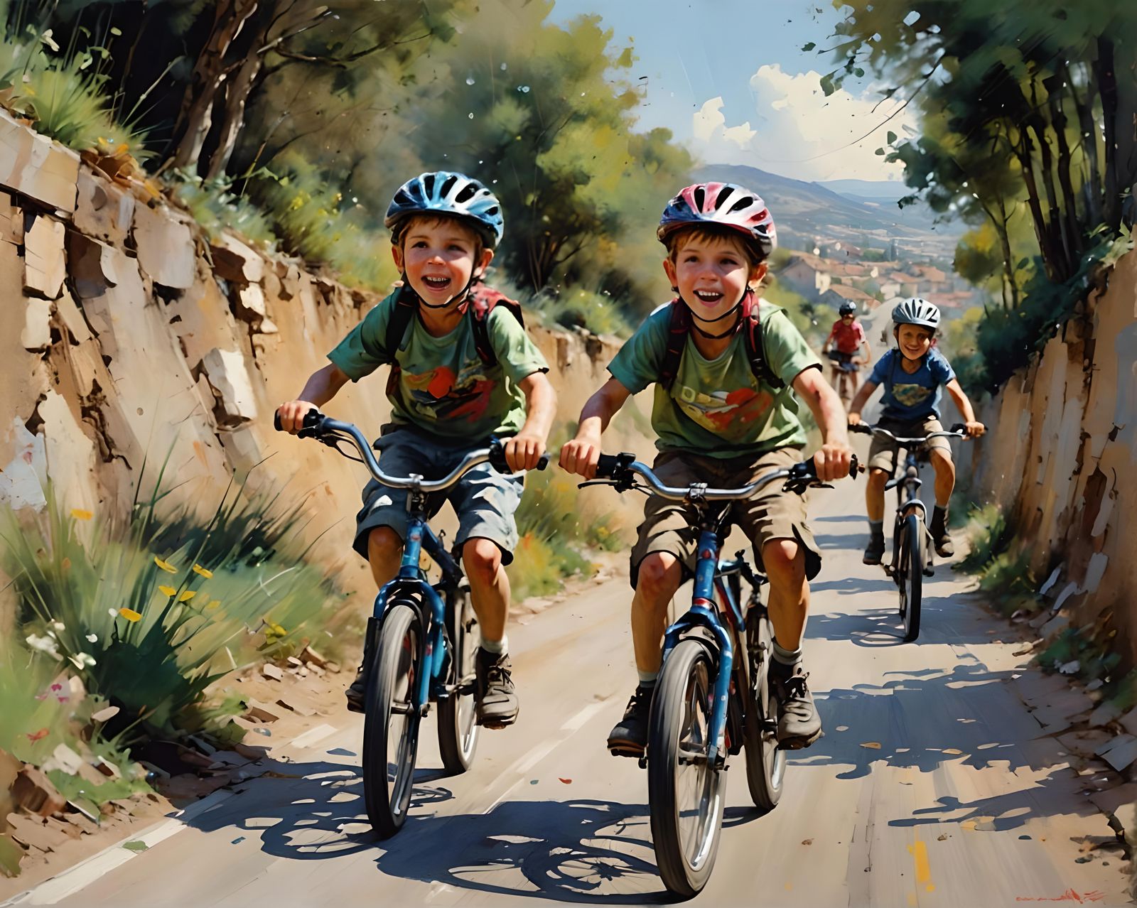 bike rides - AI Generated Artwork - NightCafe Creator