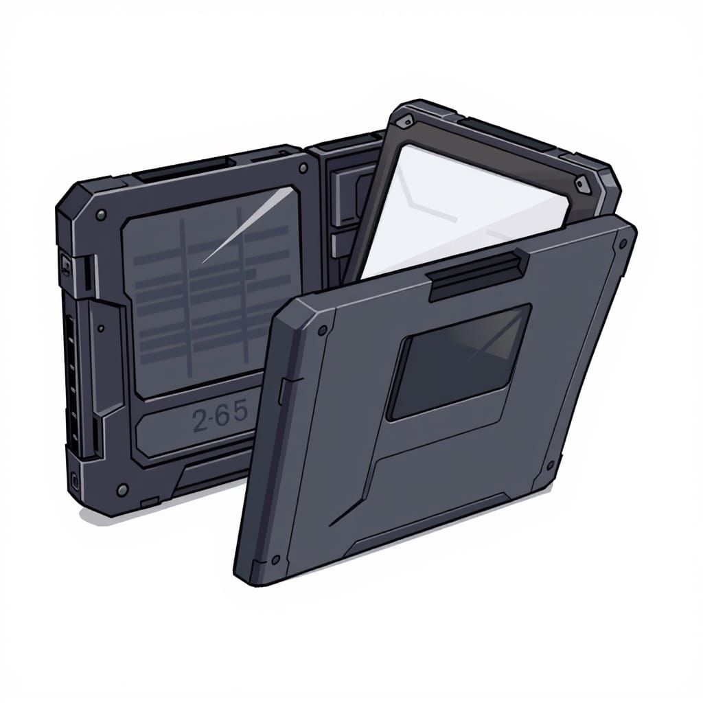 Futuristic Carbon Fiber E-Reader with Modular Expa... - AI Art