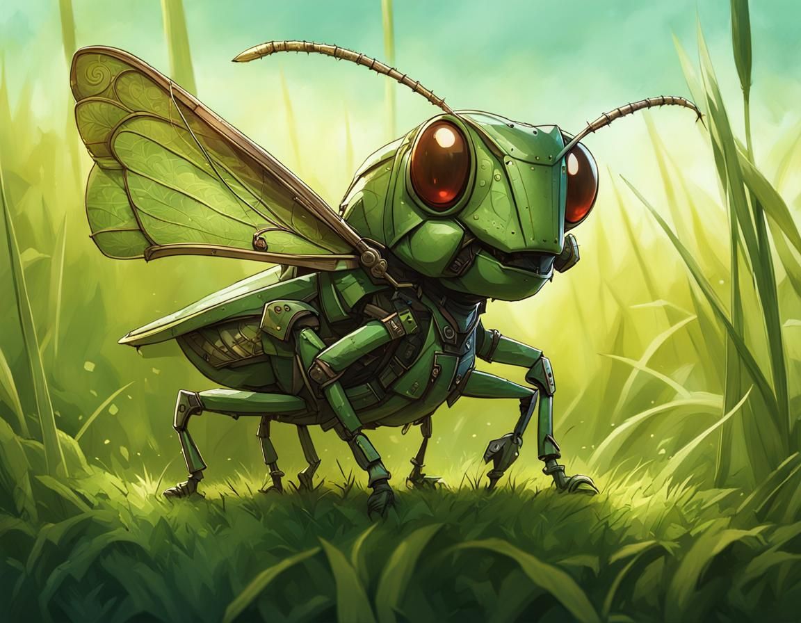 Robot Grasshopper - AI Generated Artwork - NightCafe Creator