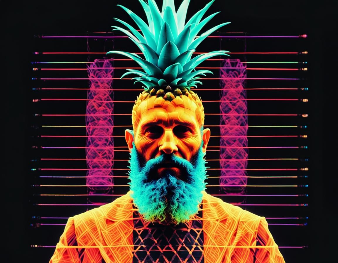 The Wise Bearded Pineapple Man III - AI Generated Artwork - NightCafe ...