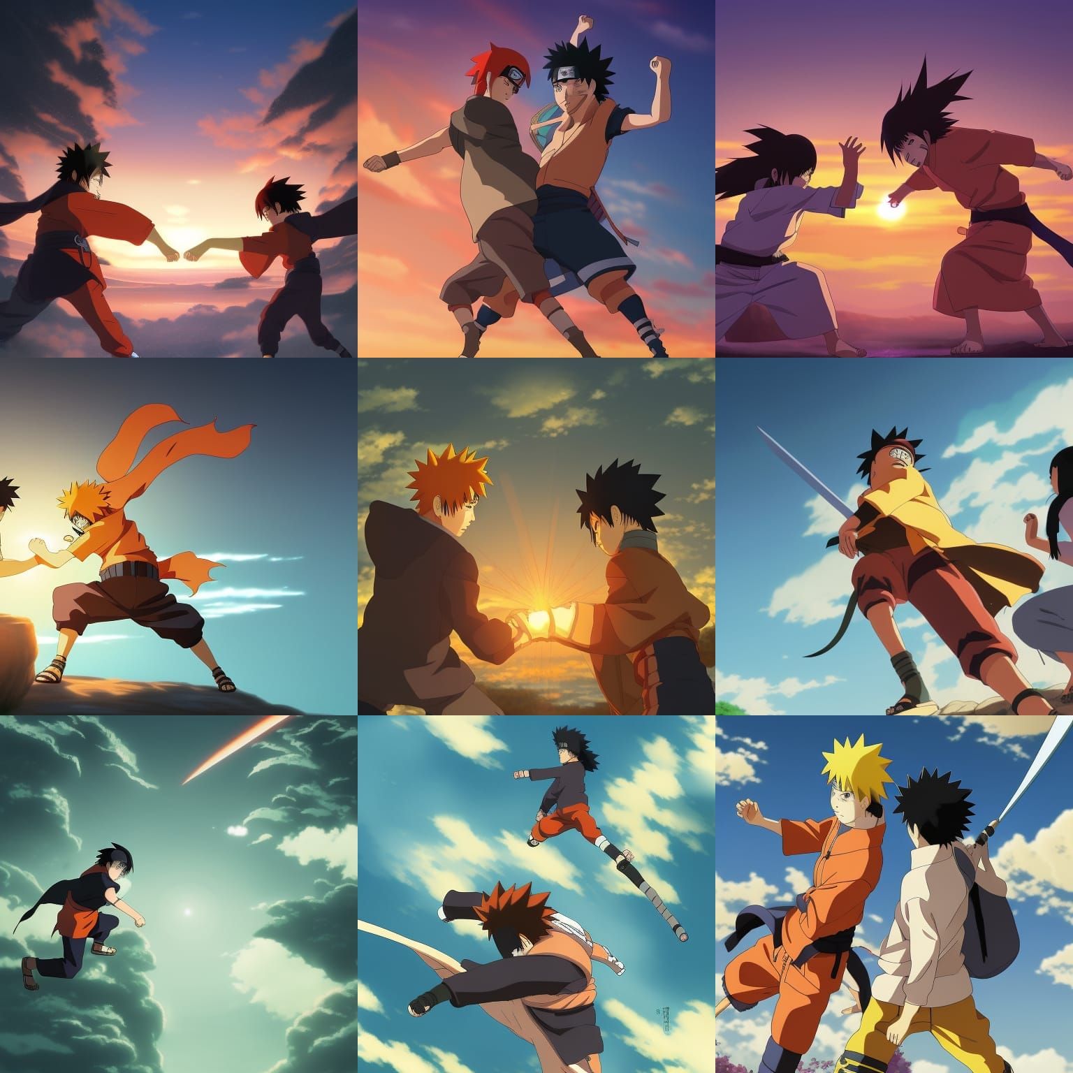 Naruto fight - AI Generated Artwork - NightCafe Creator