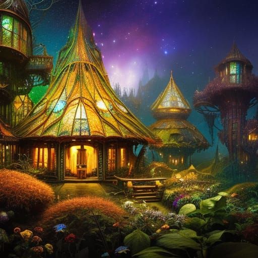 pixie village - AI Generated Artwork - NightCafe Creator