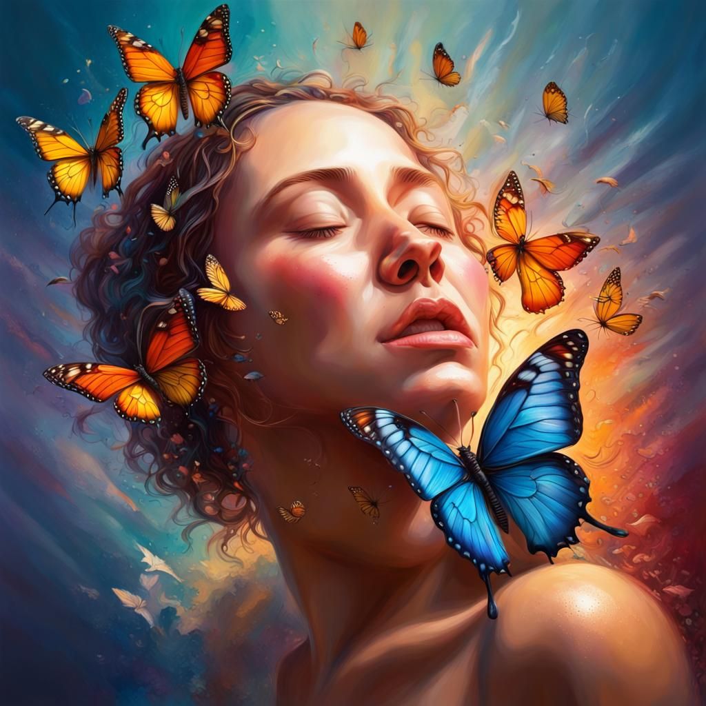 A butterfly Prayer: Embracing Unconditional Love (duplication from other artist) - AI Generated ...